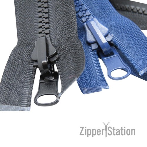 REVERSIBLE Open End Zipper #5 - Chunky Plastic No5 Reversable Zip, 7 ...