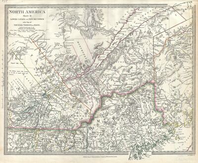 1832 S.D.U.K. Map of Lower Canada (Quebec) | eBay