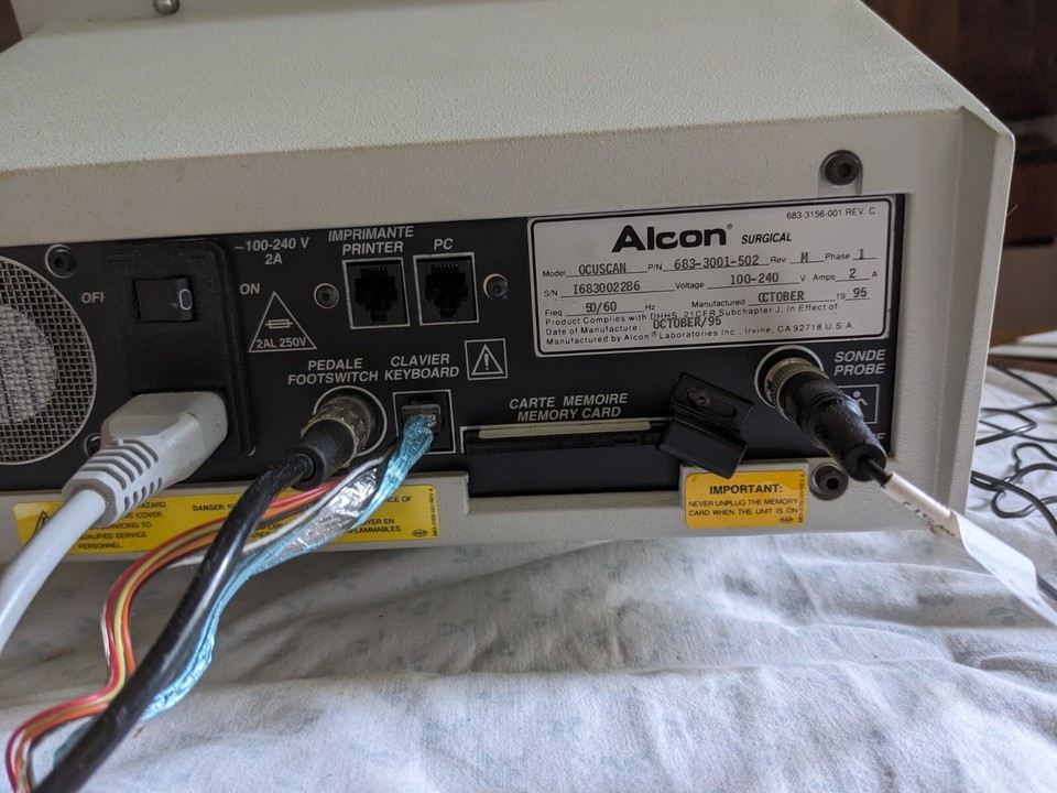 Alcon OcuScan échographe biomètre | eBay