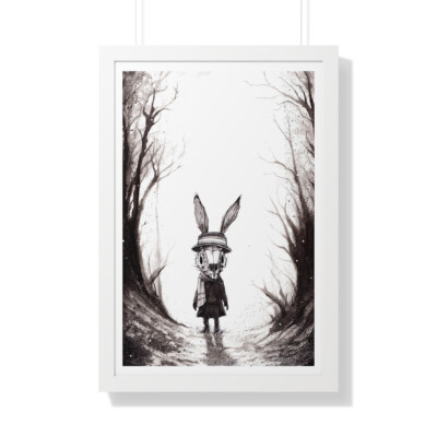 Jack Rabbit Frost Skull artwork print Framed Vertical Poster 200gsm ...