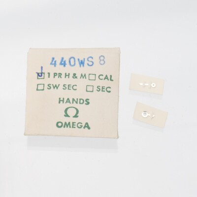 NOS Genuine Omega Watch Silver Hands 440WS8 Omega Cal. 440 Pair Hour ...