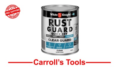 White Knight 500ml Rust Guard Clear Quick Dry Topcoat Paint | eBay ...