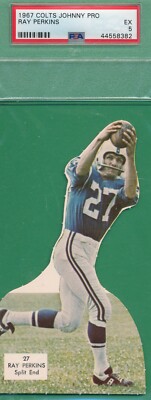 PSA 5 EX RAY PERKINS 1967 COLTS JOHNNY PRO STAND POP-UP GRADED NFL ...