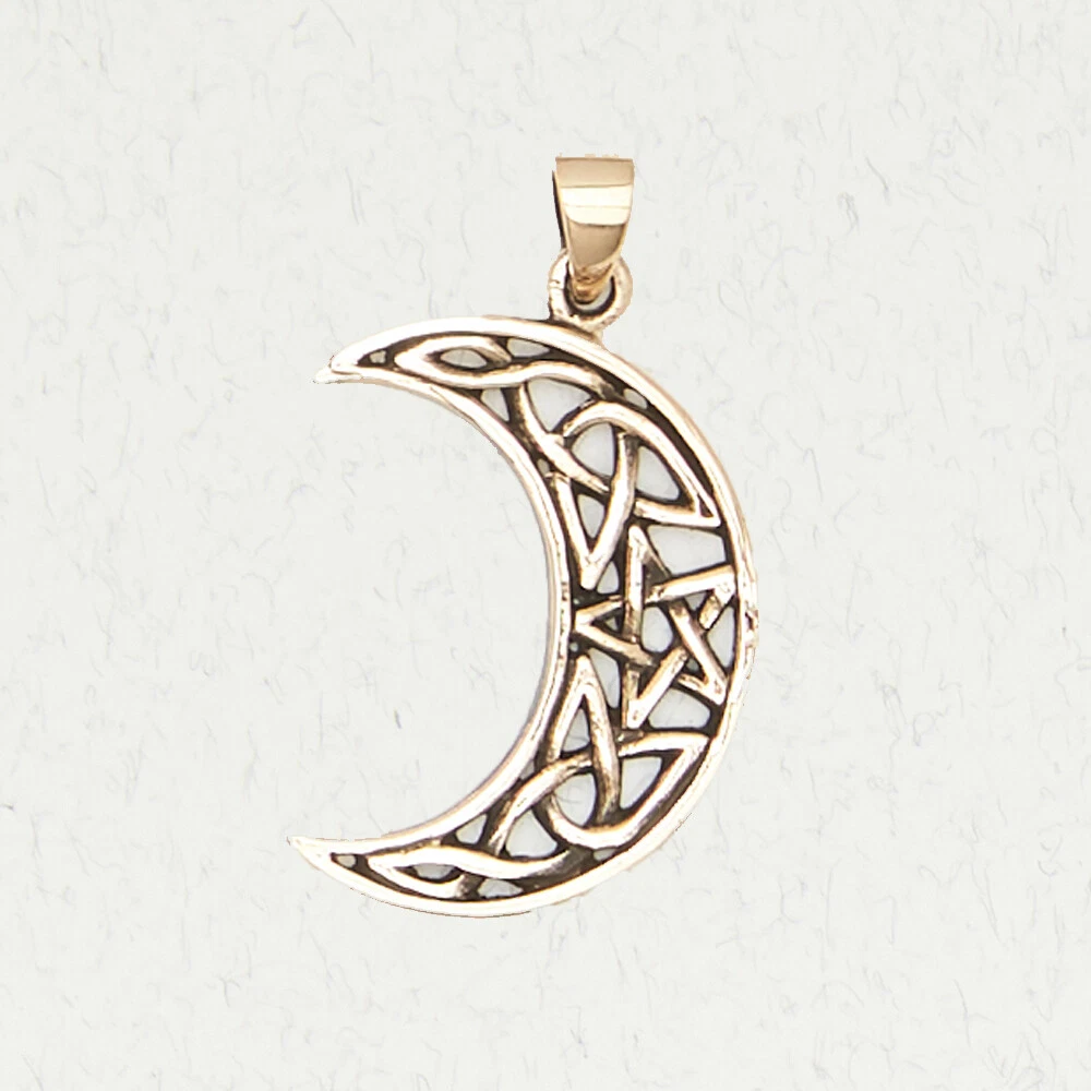 Celtic Crescent Moon Necklace