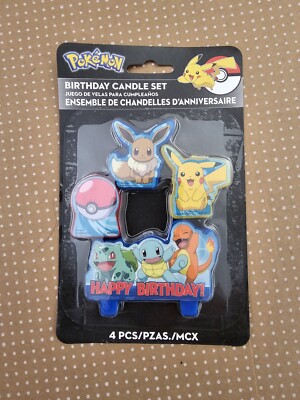Pokemon Birthday Candle Set Pastry Decoration Bulbasaur, Squirtle ...