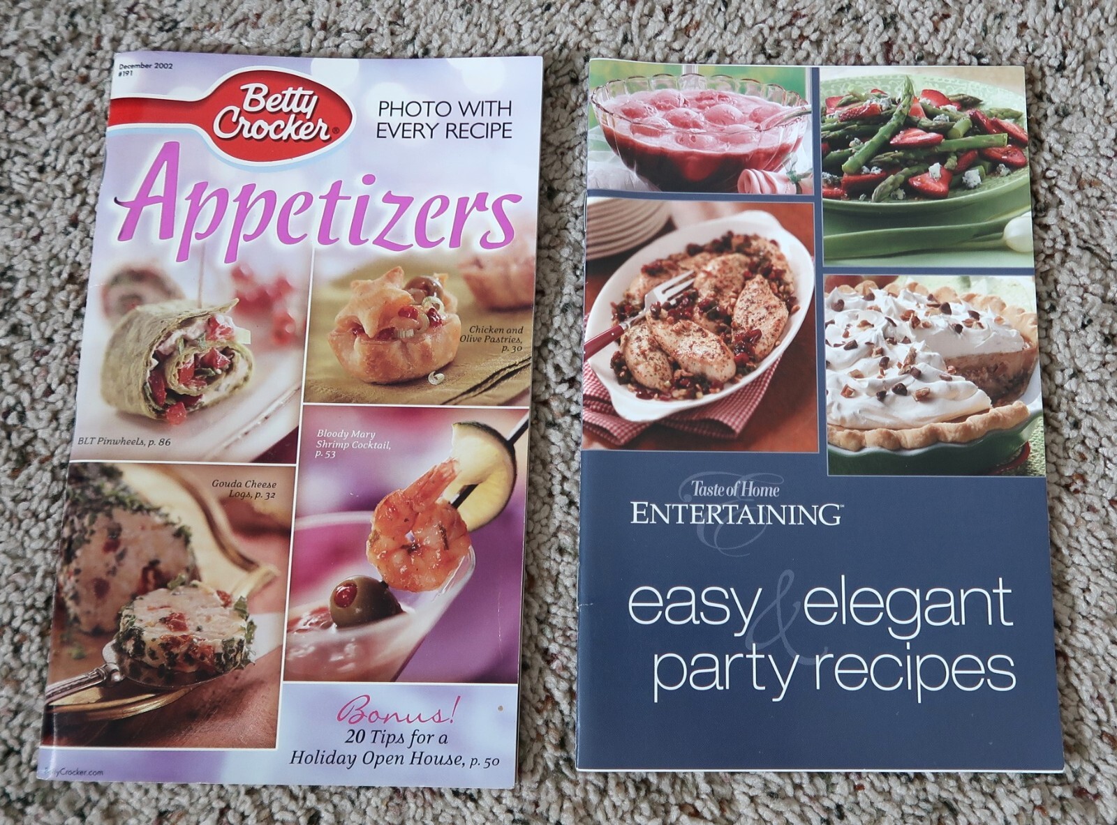 🎯 LOT of 2 Betty Crocker Appetizers & Easy Party recipes cookbook ...