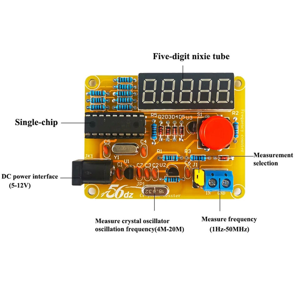 1Hz-50MHz Digital LED Crystal Oscillator Frequency Counter Meter Tester ...