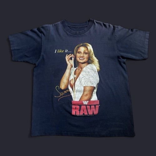 Vintage 90s Sunny WWF WWE Wrestling I Like it RAW T Shirt Size Large | eBay