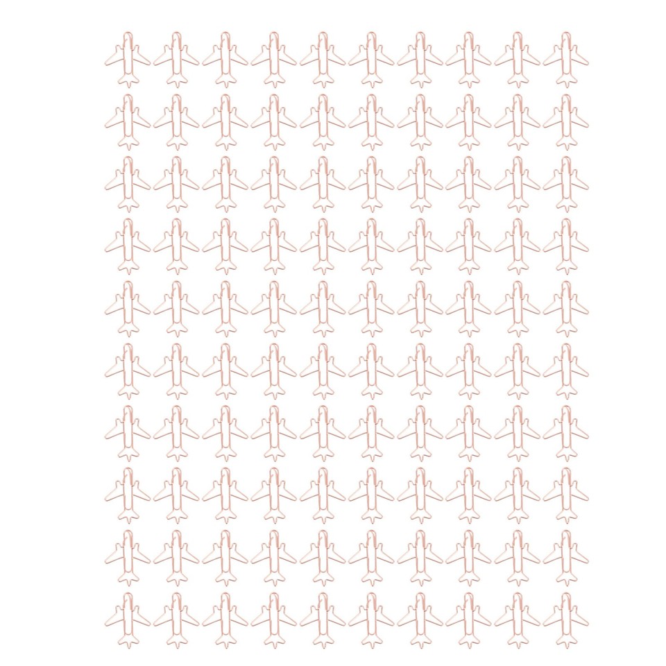 80pcs Airplane Shaped Paper Clips Rose Gold Prevent Rust Plane Shaped ...