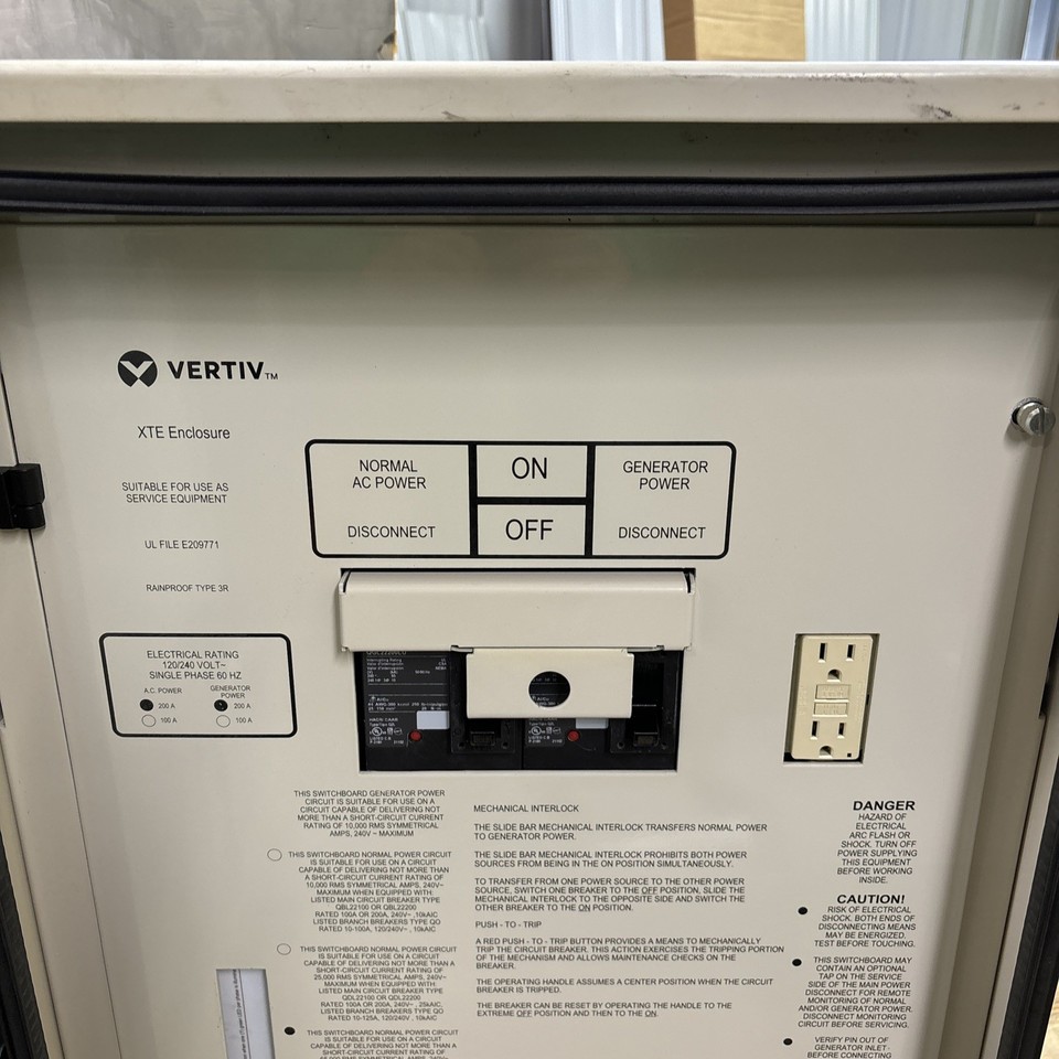 Vertiv F1011209 XTE Enclosure - Generator Power Transfer Switch Panel ...