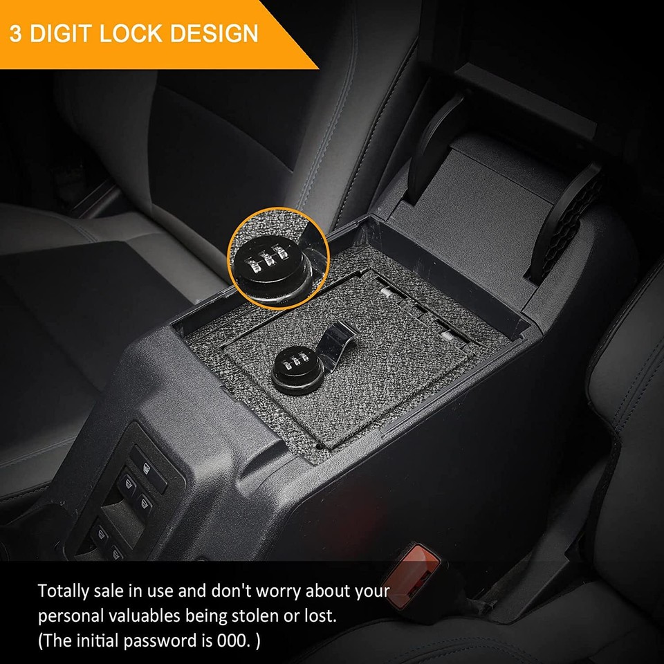 Center Console Box Password Lock Safe 3 Digit Combo For Bronco 2/4-Door ...