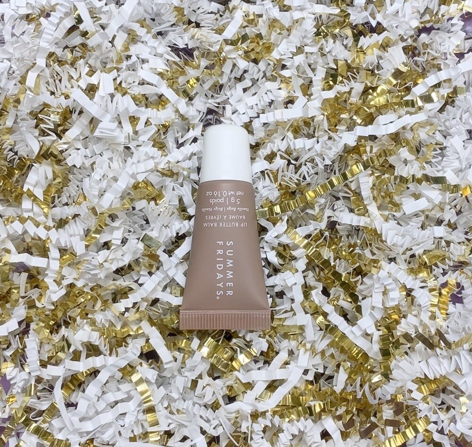 SUMMER FRIDAYS Lip Butter Balm Vanilla Beige Brown Sugar Coffee .16 oz ...