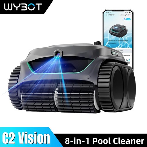 WYBOT C2 Vision AI Camera Cordless Robotic Pool Cleaner Wall Climb Pool Vacuum | eBay