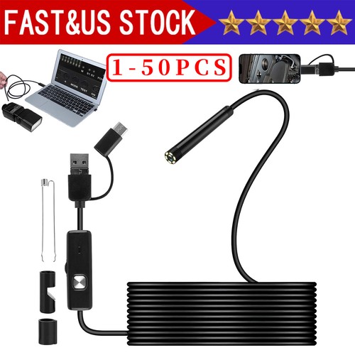 6LED USB Snake Endoscope Borescope HD Inspection Camera For Android ...