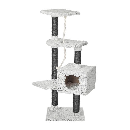 M-Pets White 113cm Snake Trivor Pe tCat Tree Scratch Post Tower Condo ...