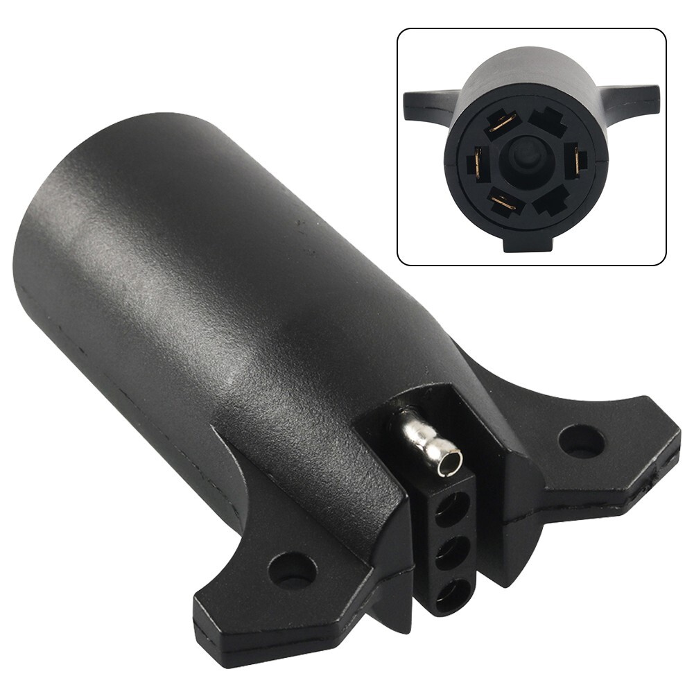 Quality Made 7 Way Round to 4 Pin Flat Trailer Adapter Plug for ...