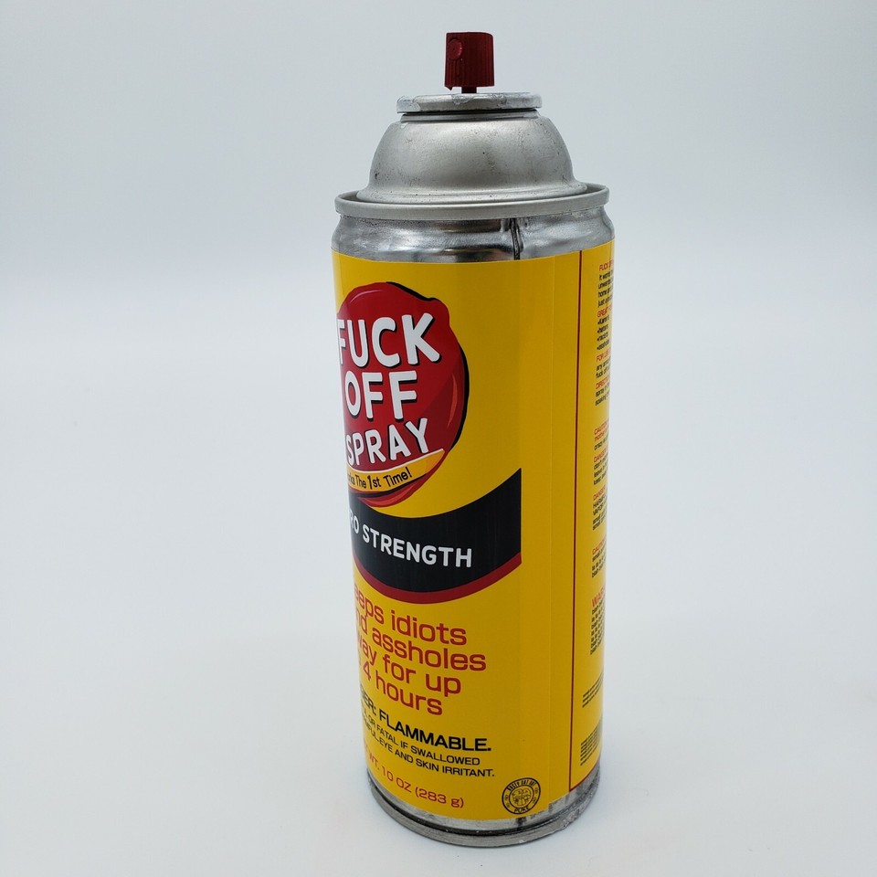 F OFF original Spray Paint can pop art by Nyc street artist PUKE. Logo ...