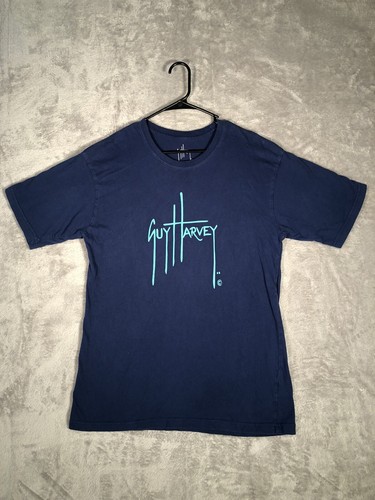 Men’s Guy Harvey Script Logo Graphic Short Sleeve T-Shirt Size Large ...