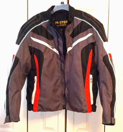 In Step Leather Brand Motorcycle Jacket, Cordura Waterproof w/Armor, Sz ...