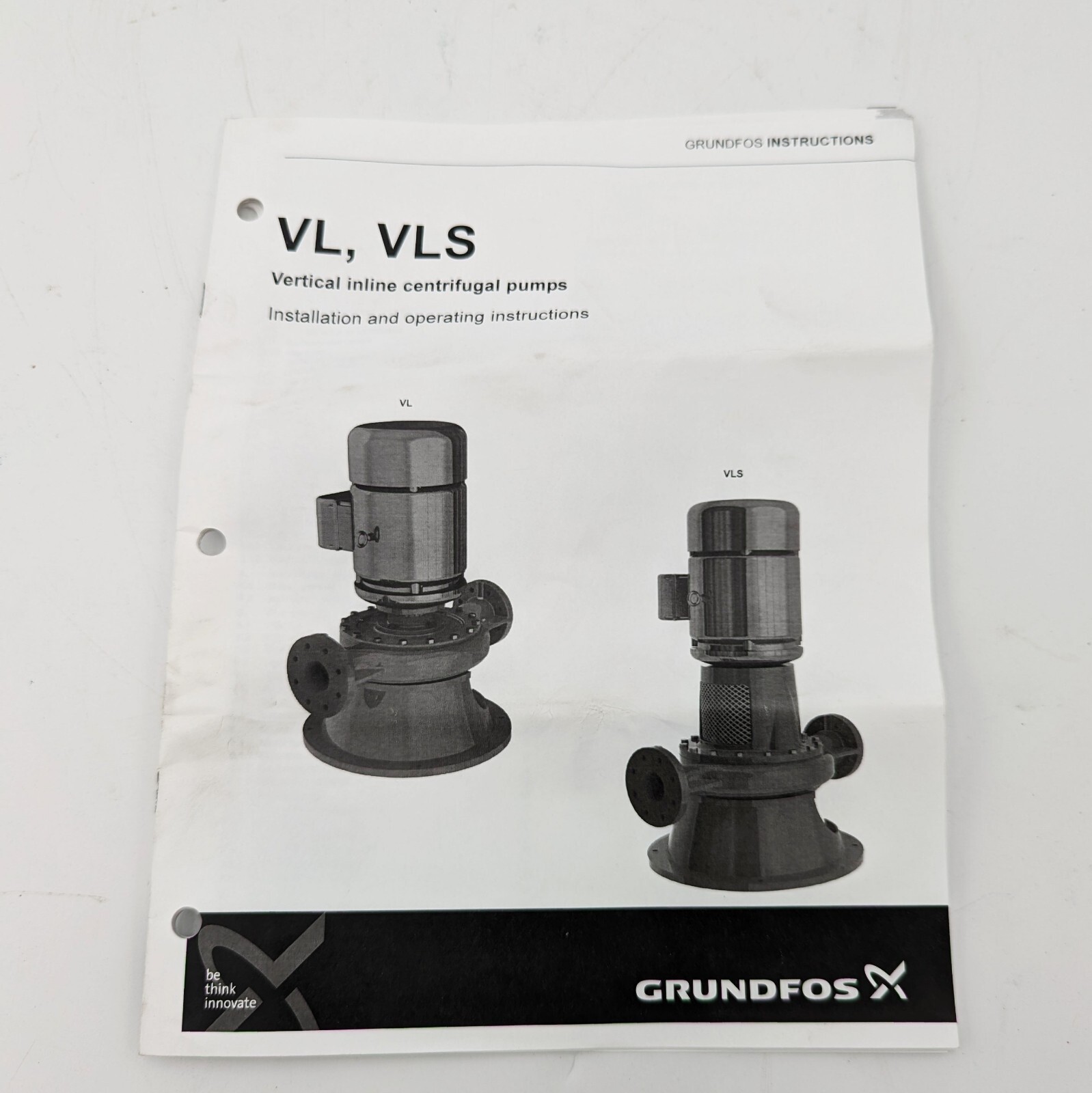Grundfos PACO VL Vertical In-Line Centrifugal Pump 1.5 HP 230/460V 40 ...