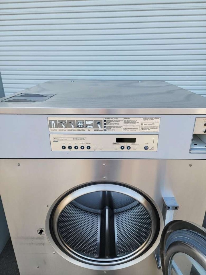Wascomat EXSM680E, 80 lbs, Coin-Op Front Load Washer, SN 66350/0000132 ...