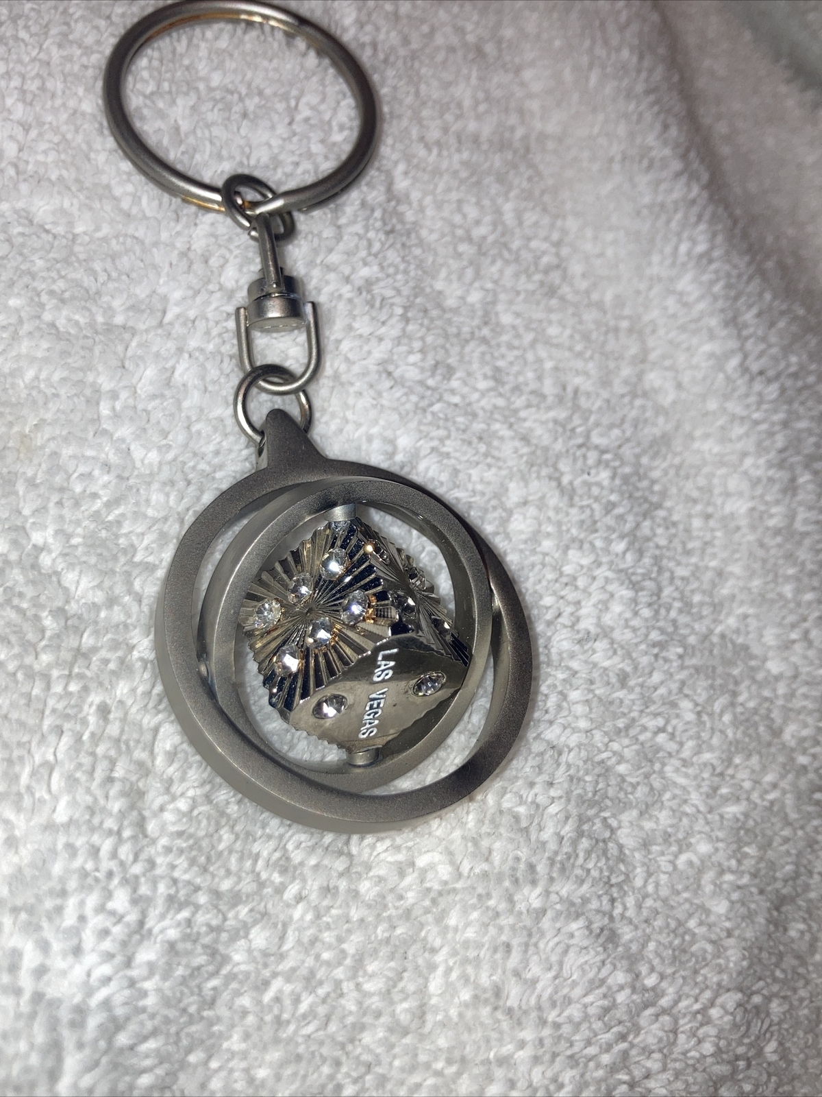 Las Vegas Keychain Dice Spinner Vintage Nevada Souvenir Spin Center ...