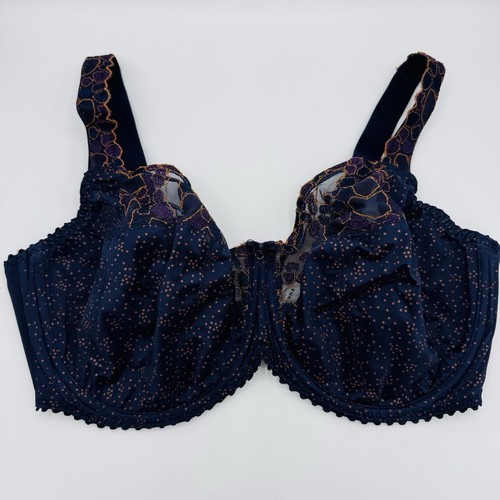 Prima Donna Navy Hyde Park Full Cup Underwire Bra US 36DDD, EU 80 F, FR ...