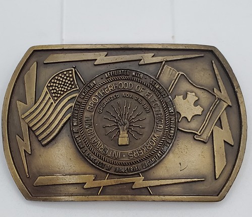 IBEW Belt Buckle International Brotherhood of Electrical Workers US ...