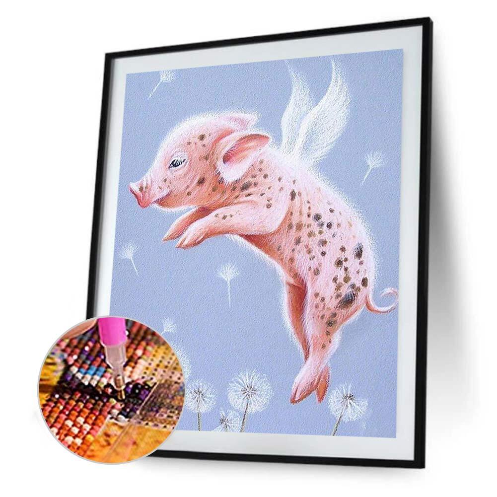 5D DIY Full Drill Diamond Painting Pig Embroidery Mosaic Craft Kits ...