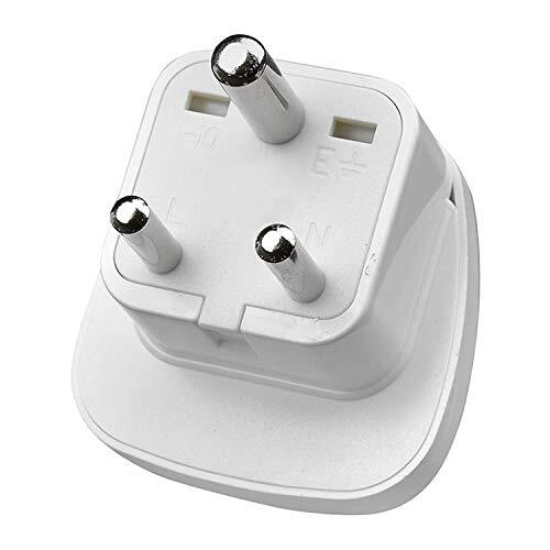 2 X UK to India Travel Adapter, 3 Pin Prong Plugs for Visitor from UK ...
