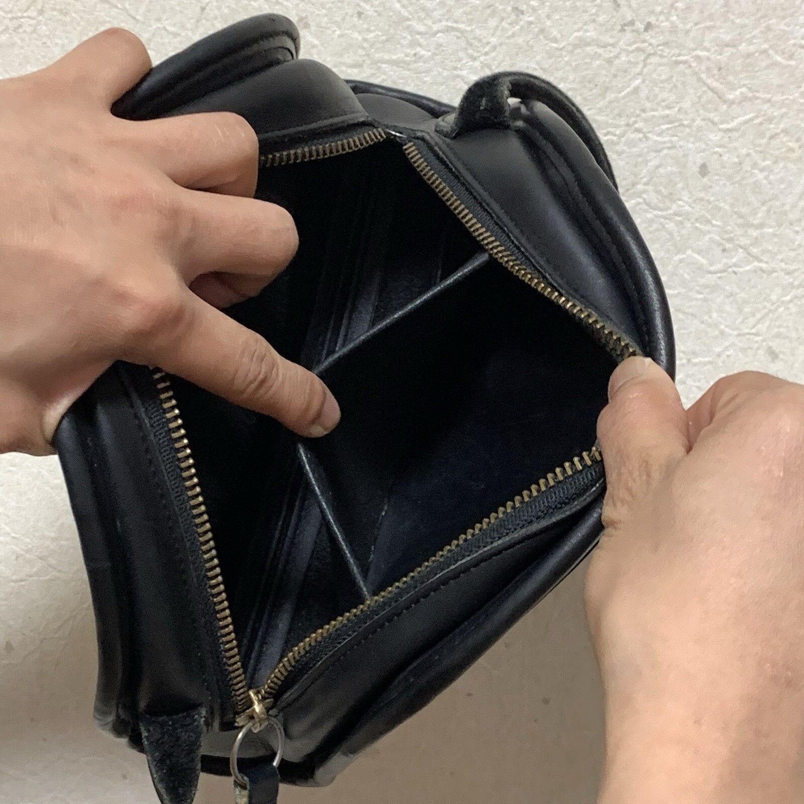 Vintage COACH Classic Leather Kimball Zip Crossbody Bag BLK 9911 Made ...