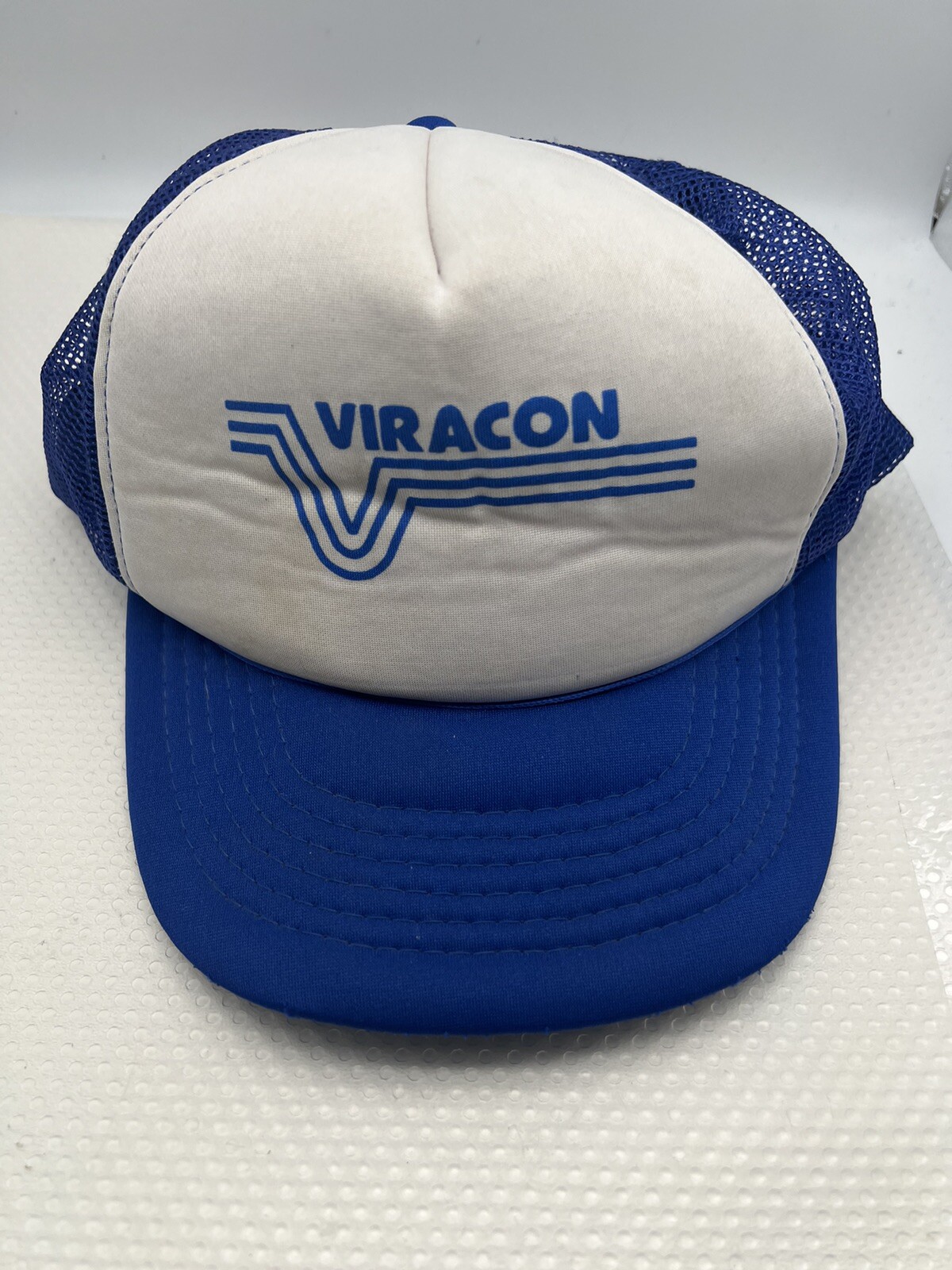 Blue White Viracon Mesh Hat | eBay