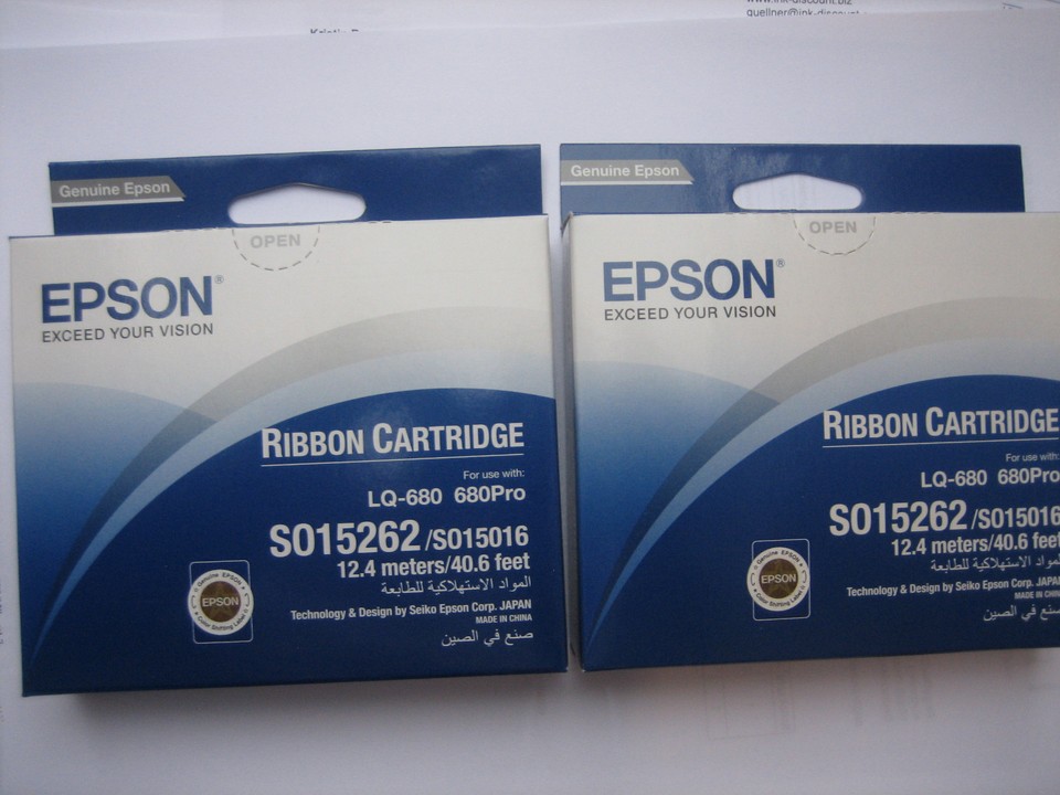 2 X Epson S015262/S015016 LQ-680 Pro Ink Ribbon Original | eBay