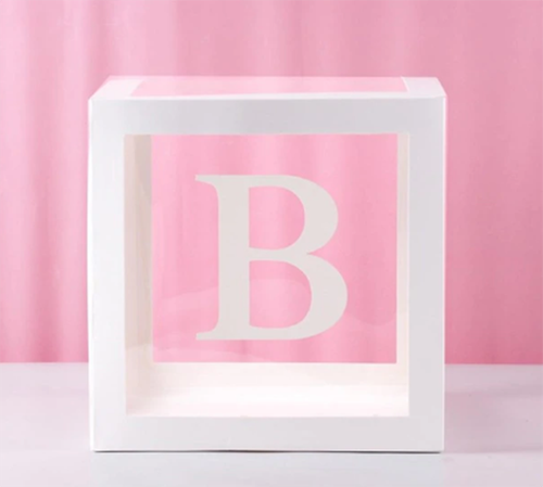 Customize Transparent Balloon Letter Box for Birthday Parties, Gender ...