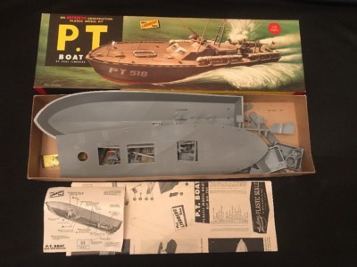 Rare! 1954 Paul Lindberg Line PT-518 TORPEDO BOAT Model Kit 701:198 ...