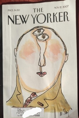 THE NEW YORKER Magazine November Nov 12, 2007 Issue Face / William ...