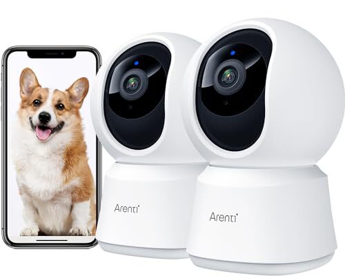 ARENTI 5G Indoor Security Camera 4MP Pet Camera 2PC P2Q-2PC - White | eBay