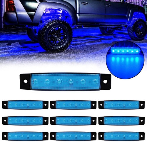 Blue LED Rock Light 10 pods Lights for Off Road Truck Car ATV SUV Under ...