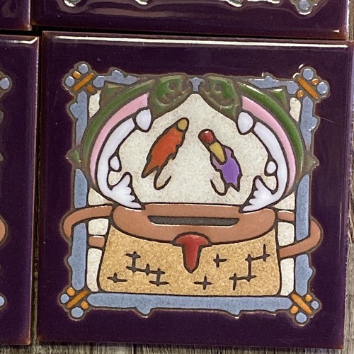 Handcrafted Ceramic Art Tile Trivet Glazed Coaster Masterworks Fish ...