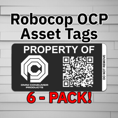 Omni Consumer Products Asset Tags OCP (Vinyl Decal Sticker, Car laptop ...