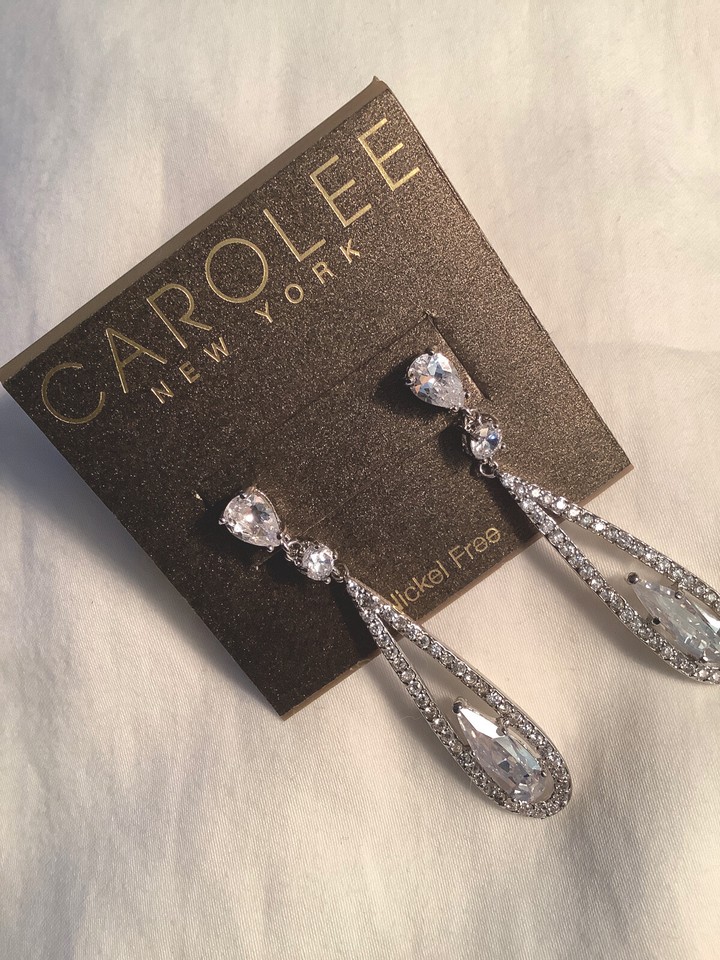 Carolee (Carol Lee) Long Linear Drop Pierced Nickel Free Earrings NEW ...