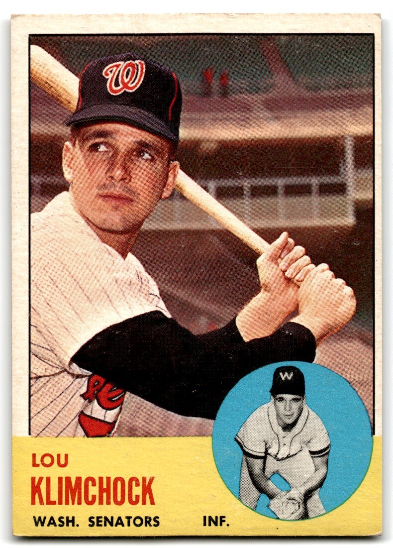 1963 Topps High Numbers Lou Klimchock Baseball Cards #542 | eBay