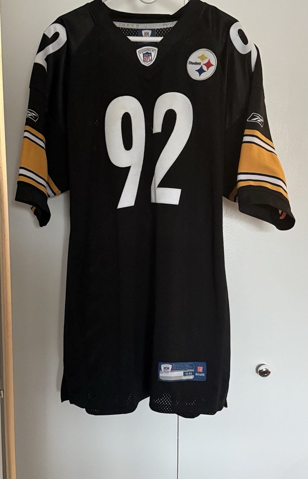 Authentic Jason Gildon Pittsburgh Steelers #92 black Reebok jersey 3XL ...