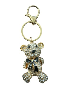SPRING STREET LARGE 3-D BEAR SWAROVSKI CRYSTAL KEYCHAIN BAG CHARM | eBay