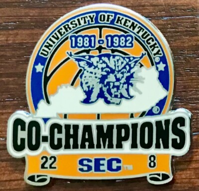 UNIVERSITY KENTUCKY 1981-1982 NCAA SEC CO-CHAMPIONS PIN Willabee & Ward ...