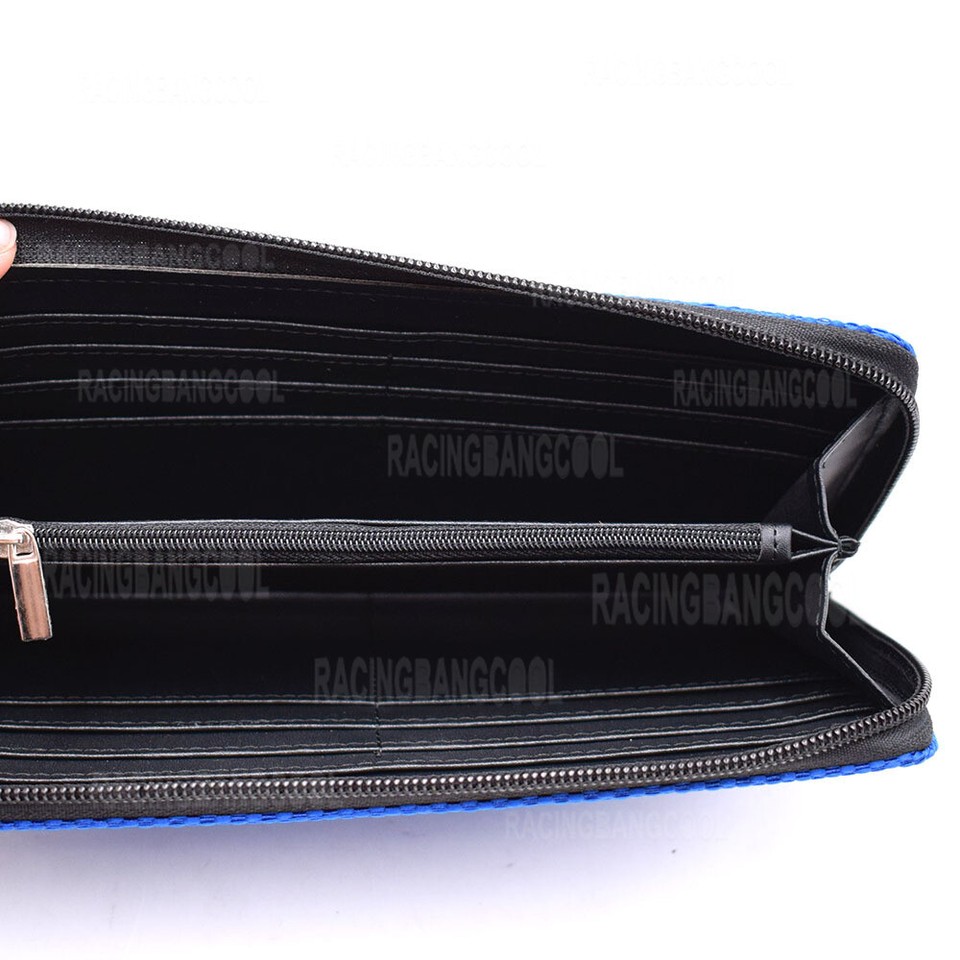 Red Automotive Racing Bride Zipper Wallet JDM Fabric Wallet With a ...