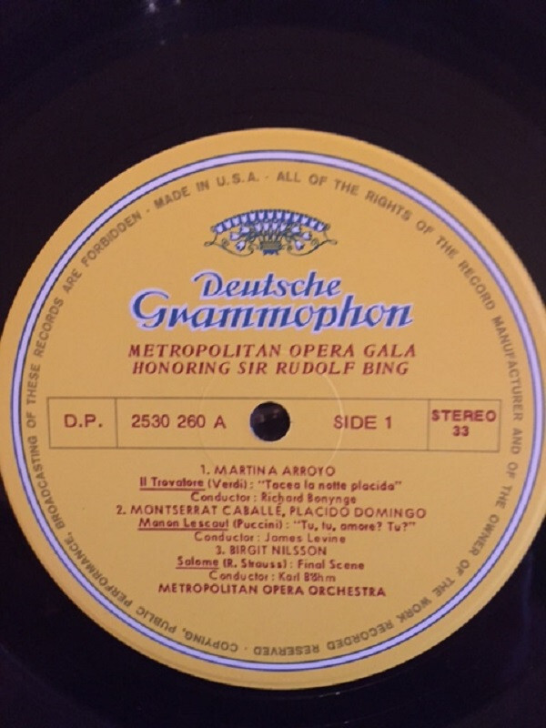 Various - Highlights From Metropolitan Opera Gala Honouring Sir Rudolf ...