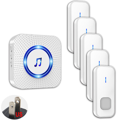 5 doorbell call buttons, restaurant call, home wireless doorbell ...