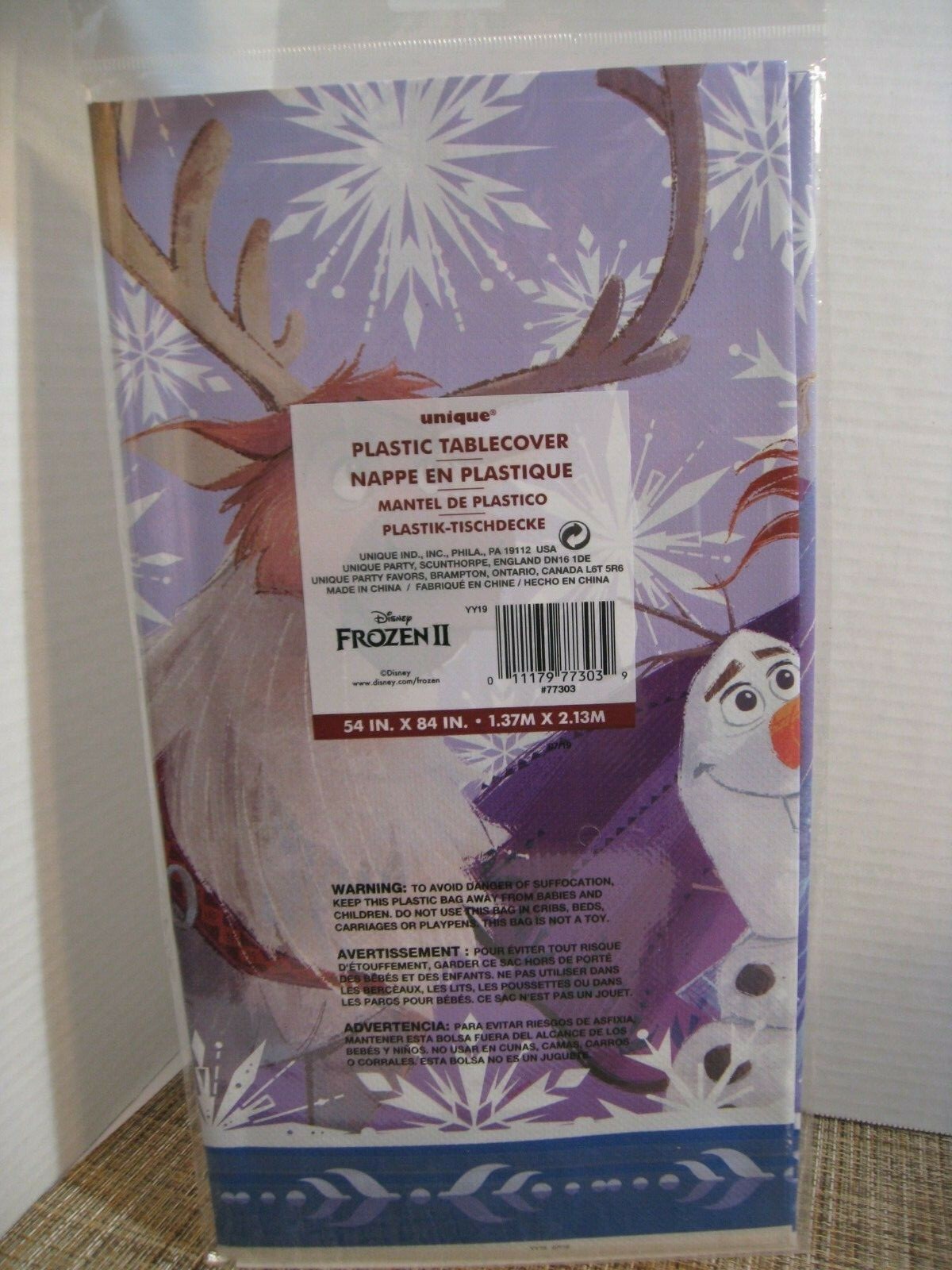 Disney Frozen II Party Supplies - Table Cover - Elsa, Anna, Olaf ...