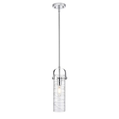 Innovations Pilaster II Cylinder 12" Stem Pendant, PC/DSG - 423-1S-PC ...